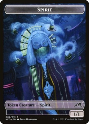 Spirit - Spirit Double Sided Token [Neon Dynasty] MTG | eBay