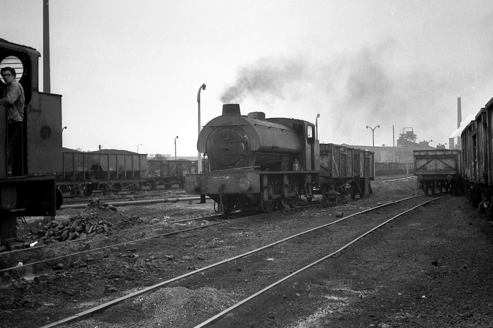 NCB Austerity 0-6-0st in yard Manvers Main colliery Rail Photo | eBay