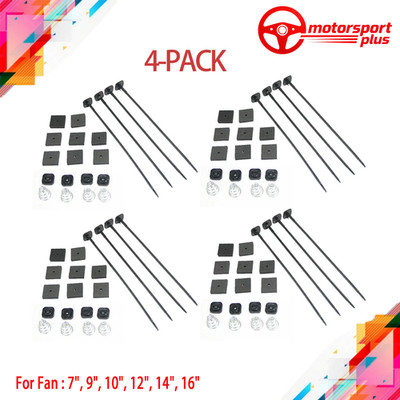 4 Pack Electric Radiato Fan Tie Strap Mounting Kit Zip Ties Straps Tabs ...
