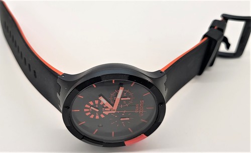 SWATCH Big Bold CHRONO 2020 - SB02B402 - Checkpoint Red - Used Lightly ...
