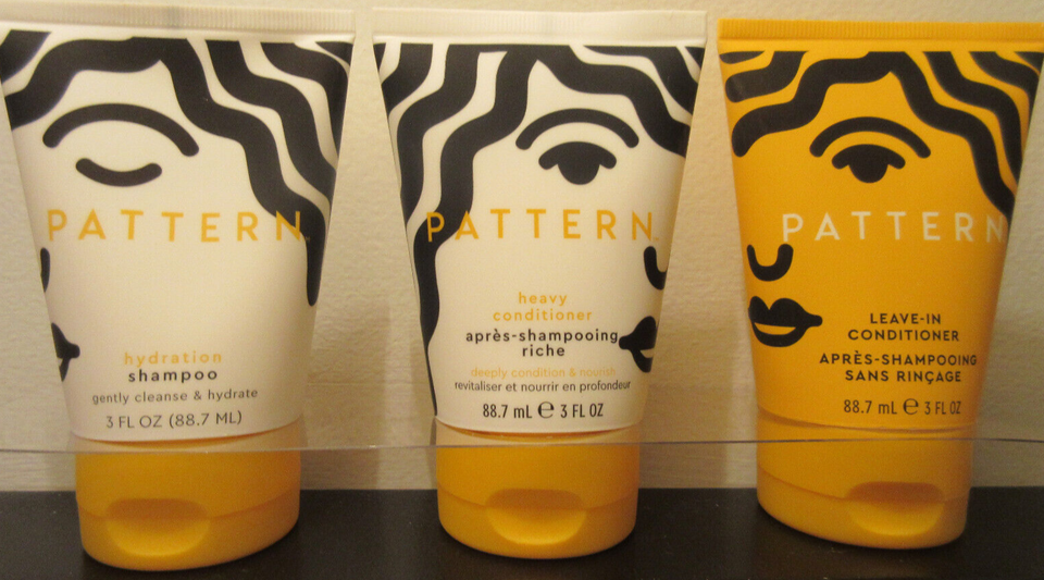 Pattern On the Go Hair 3 Pc Travel Set Pouch Shampoo Conditioner Leave ...