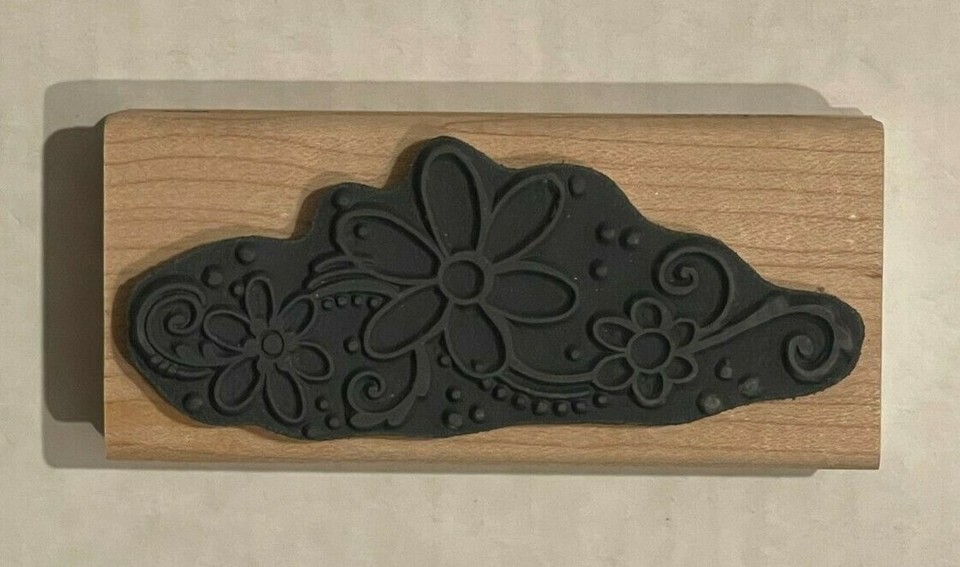 STAMPENDOUS Wood Mount Rubber Stamp N212 Daisy Curls - New | eBay