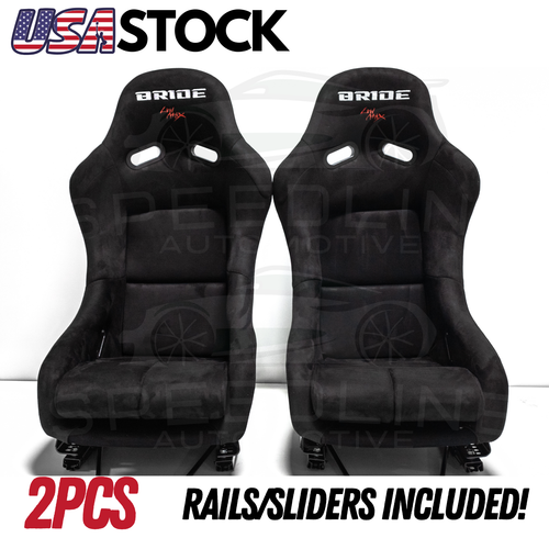 BRIDE VIOS 3 III Black Suede Gradation Seats Low Max Racing Seat Pair 2 ...