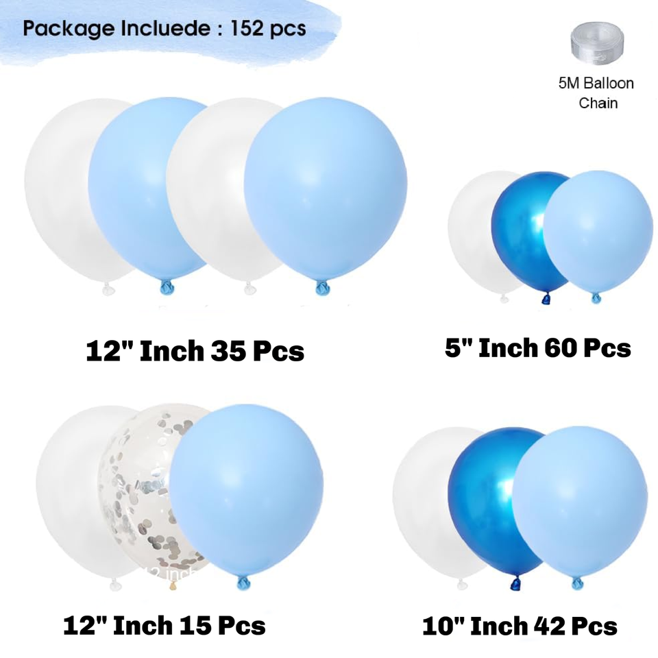Balloon Arch Kit + Garland Balon Baby Shower Blue Boy Theme Birthday ...