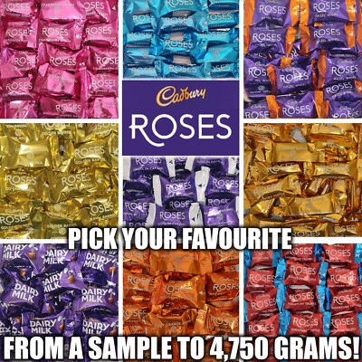 Cadbury ROSES Chocolates Choose Flavour Weight Pick Mix Sweets From Tub ...