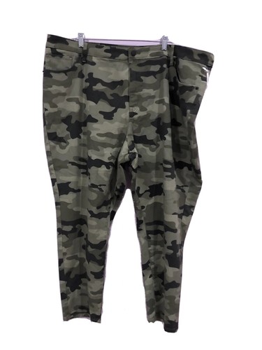 Nili Lotan Womens Plus Size 20W/22W Stretch Skinny Pants Green Camo | eBay