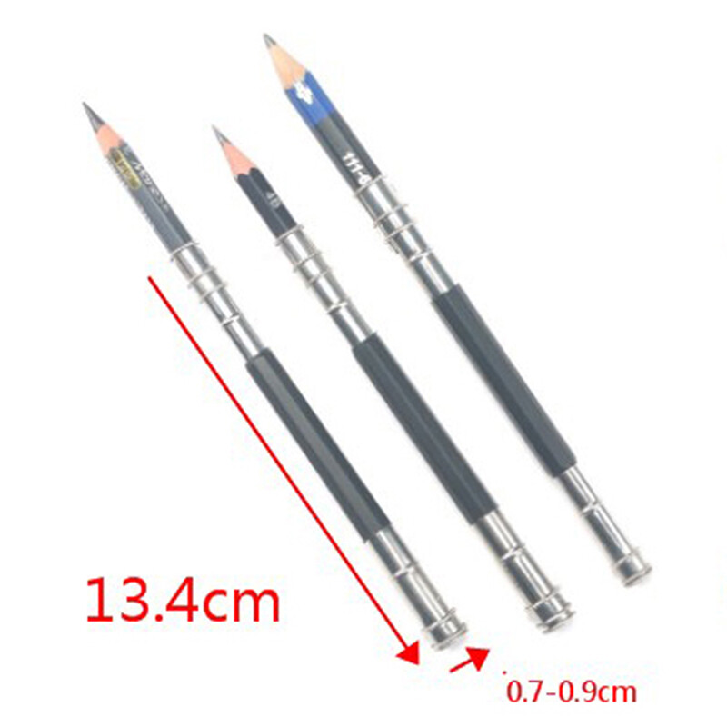 Adjustable Dual Head Pencil Extender Holder Sketch School Office Art ...