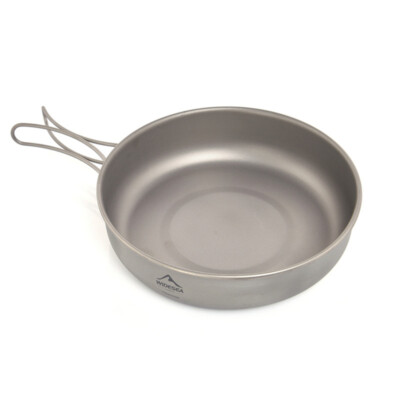 Camping Titanium Pan Ultralight Bowl Outdoor Tableware Cookware ...