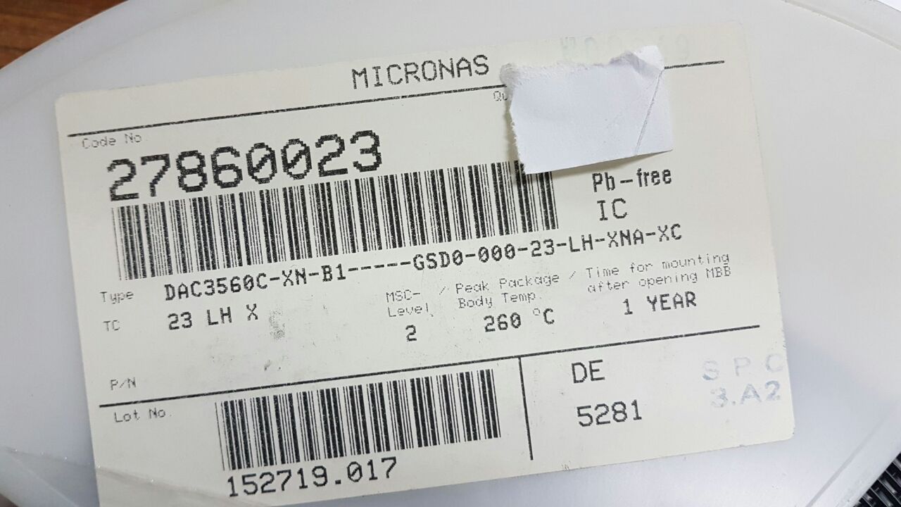 LOT OF 15 PCS. MICRONAS DAC3560C-XN-B1 -GSD0-000-23-LH-XNA-XC IC CHIP ...