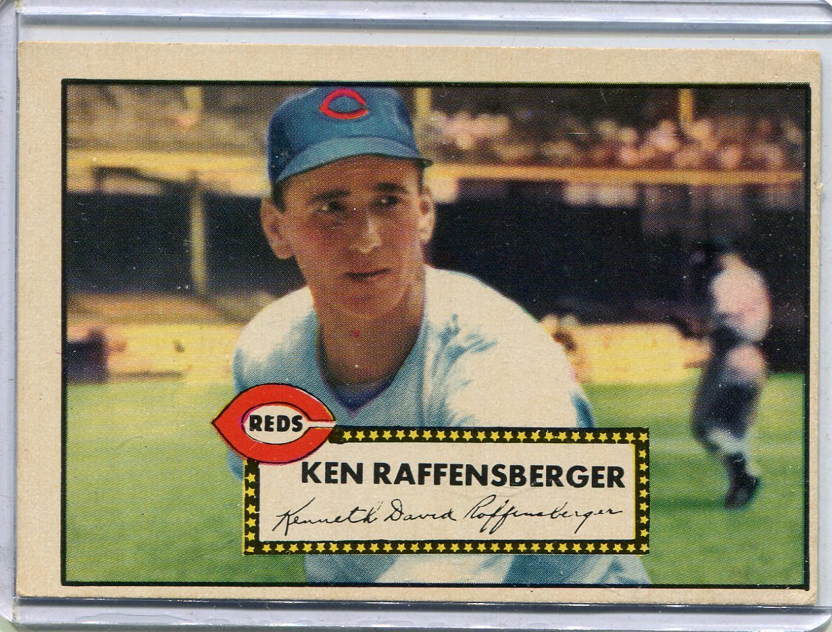 1952 Topps Baseball Card Ken Raffensberger R/B Cincinnati Reds EX ...
