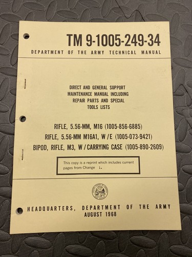 Department of the Army TM 9-1005-249-34 August 1968 | eBay