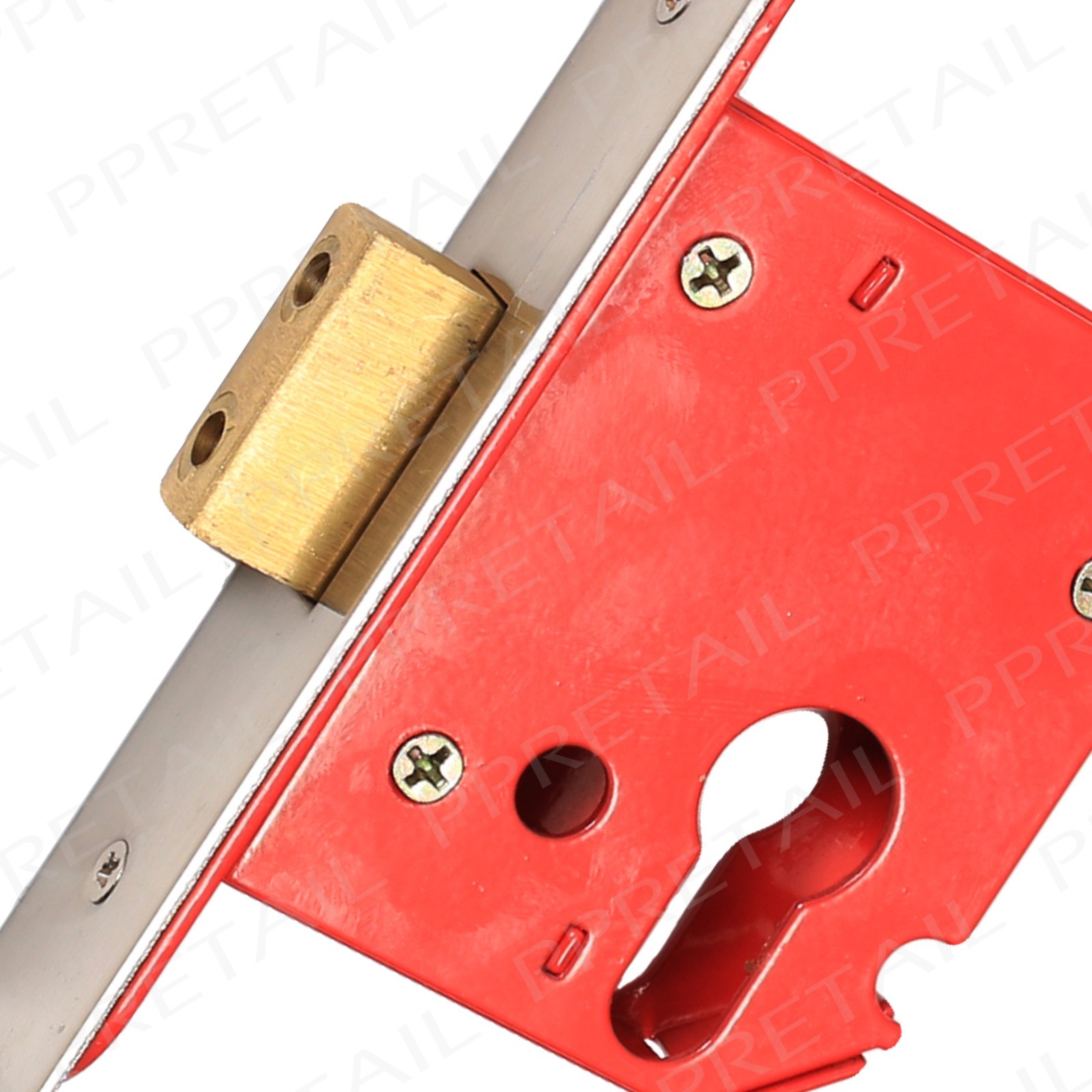 NICKEL 63mm EURO DEAD LOCK CASE Quality Cylinder Mortice Security Door ...