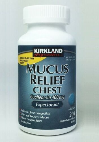 Buy Kirkland Signature Mucus Relief Guaifenesin 400mg Chest Expectorant ...