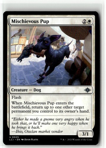 2023 MTG LCI Mischievous Pup U Creature #25 | eBay