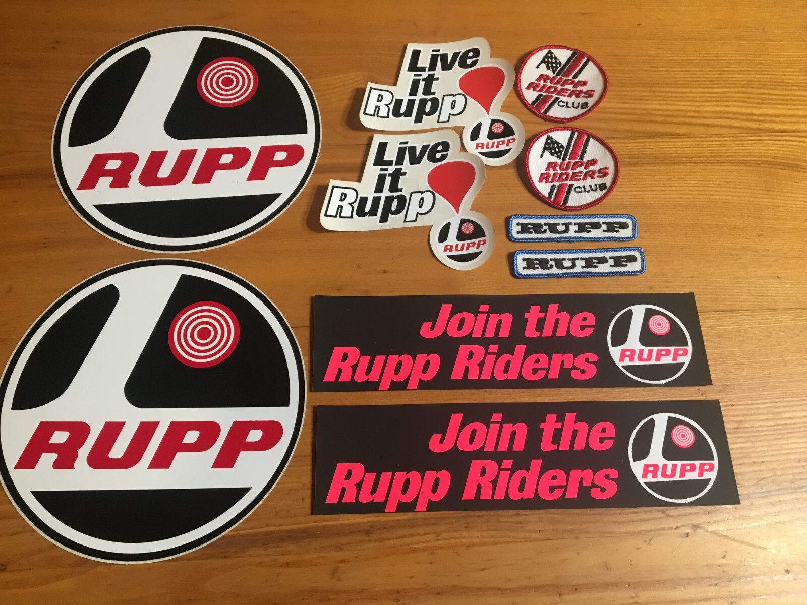 Lot 10 Vintage NOS Rupp Snowmobile Decal Patch Nitro Magnum Rebel Black ...