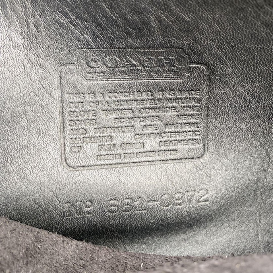 COACH 0972 Vintage Turnlock Flap Shoulder Bag Leather Black Gold ...