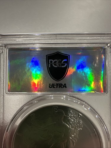 2024-W Burnished Silver Eagle PCGS SP70 Ultra Breaks INFINITY LABEL ⭐ ...