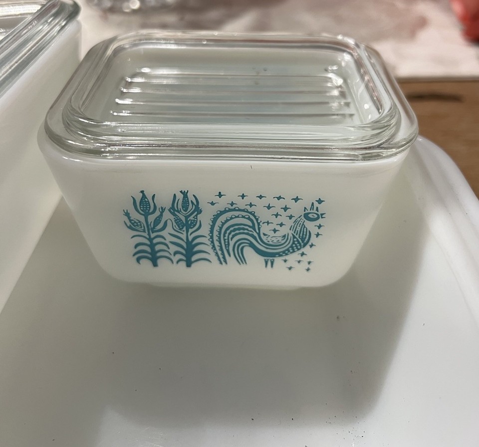 Vintage PYREX Amish Butterprint 8 Pc Refrigerator Ovenware Set 501 502 ...