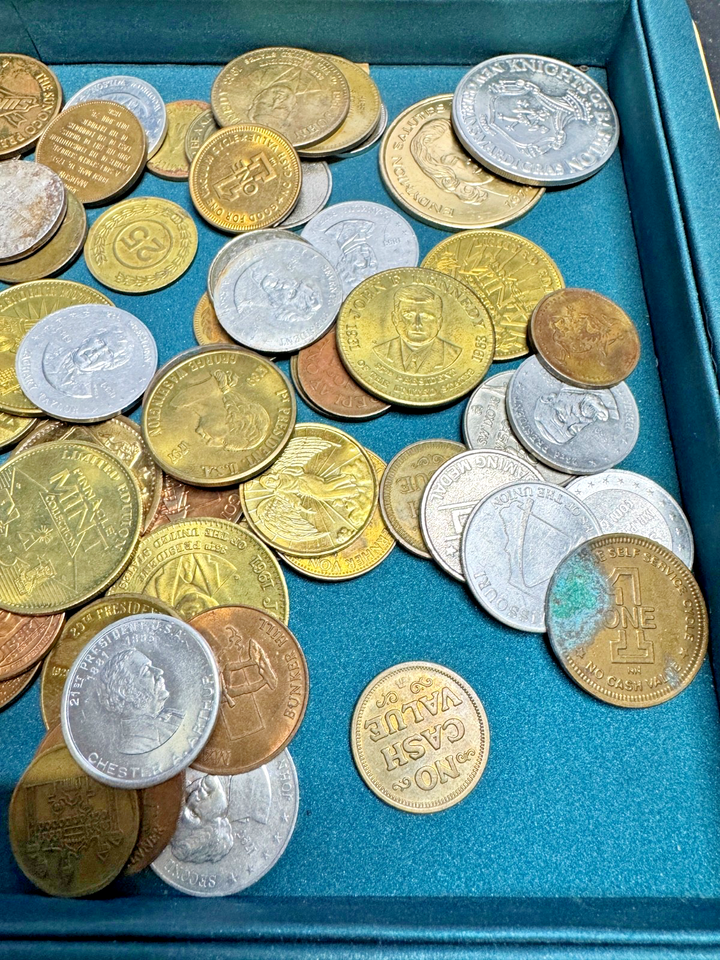 Large lot of vintage token coins | eBay