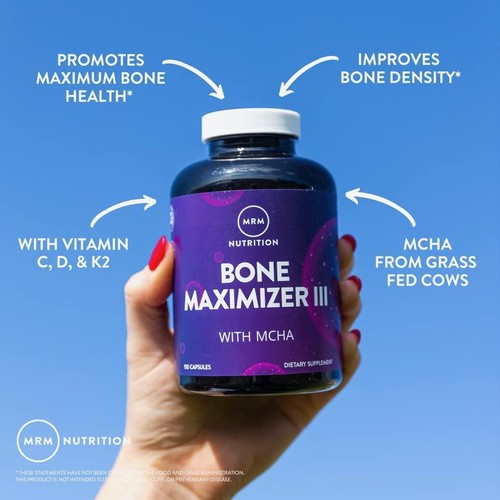 MRM Nutrition Bone Maximizer III | with MCHA + Vitamin D3 + Vitamin K2 ...