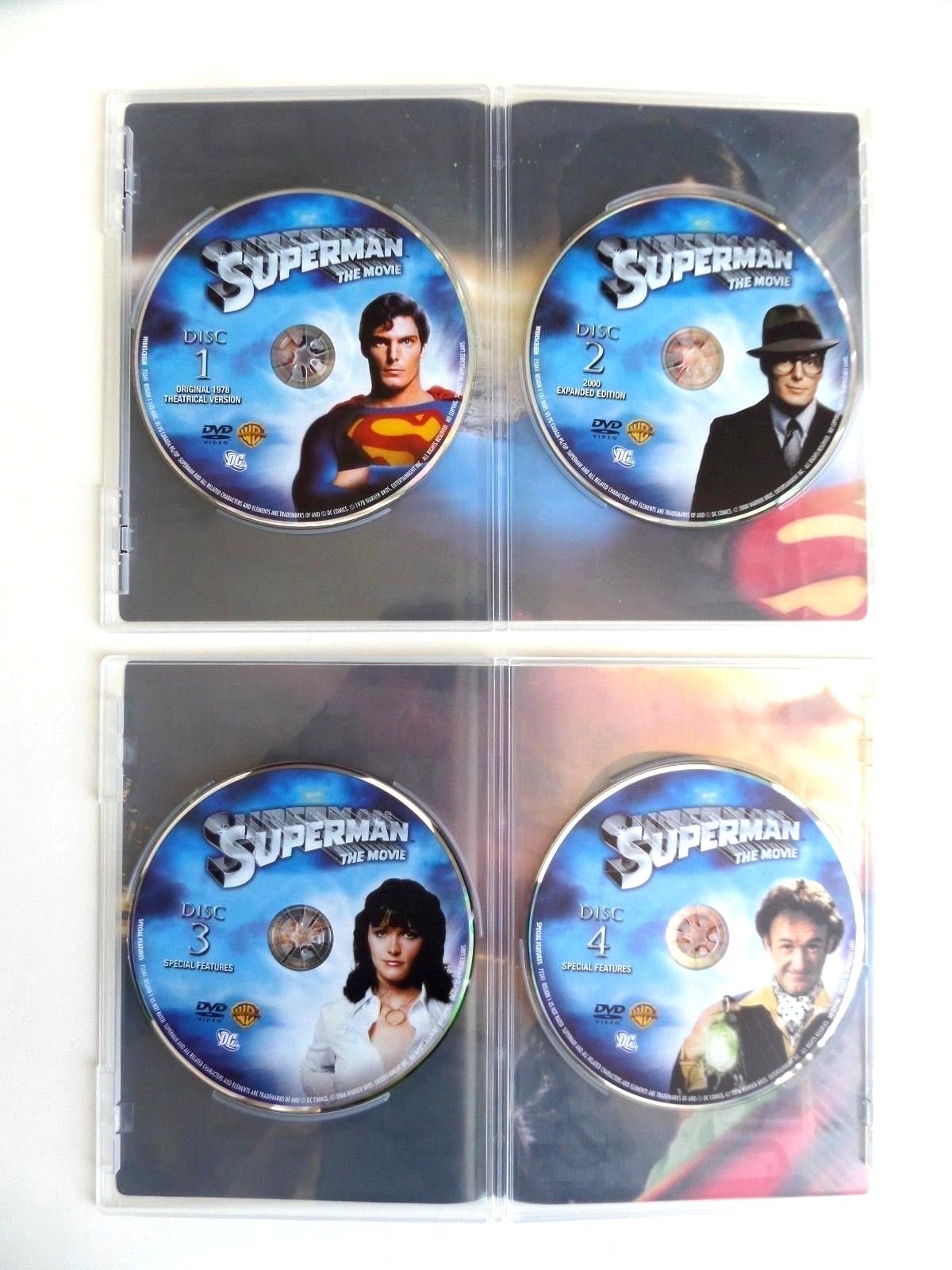The Christopher Reeve Superman Collection 8-Disc Set Clear Case DC ...