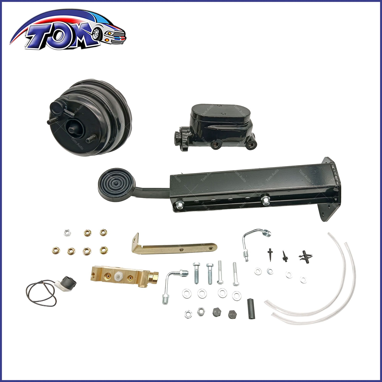 Universal firewall mount pedal 7" Dual Power Brake Booster DISC/DISC ...