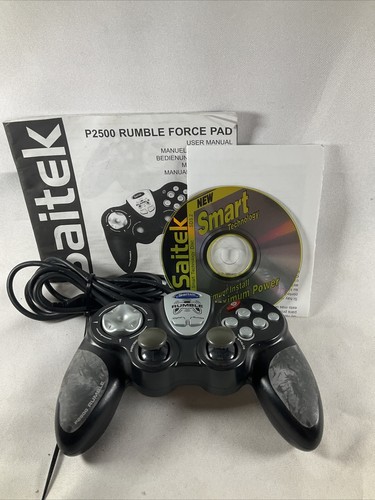 Saitek P2500 Rumble Dual Analog Joypad - PC USB Wired Gamepad ...