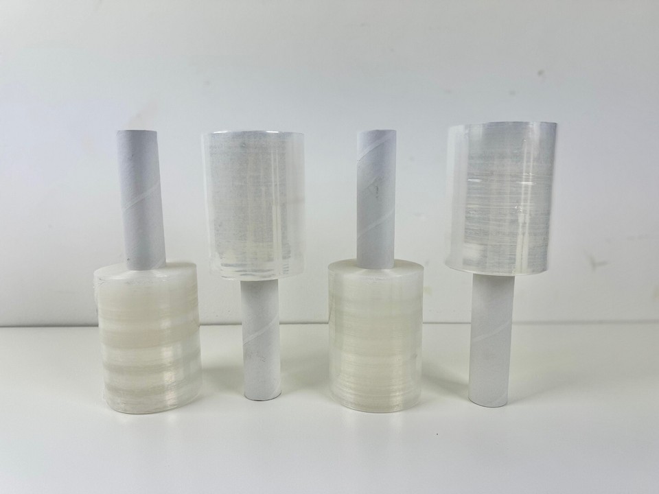 12 Rolls 5"x1000' Heavy Duty 80ga mini stretch wrap plastic film w ...