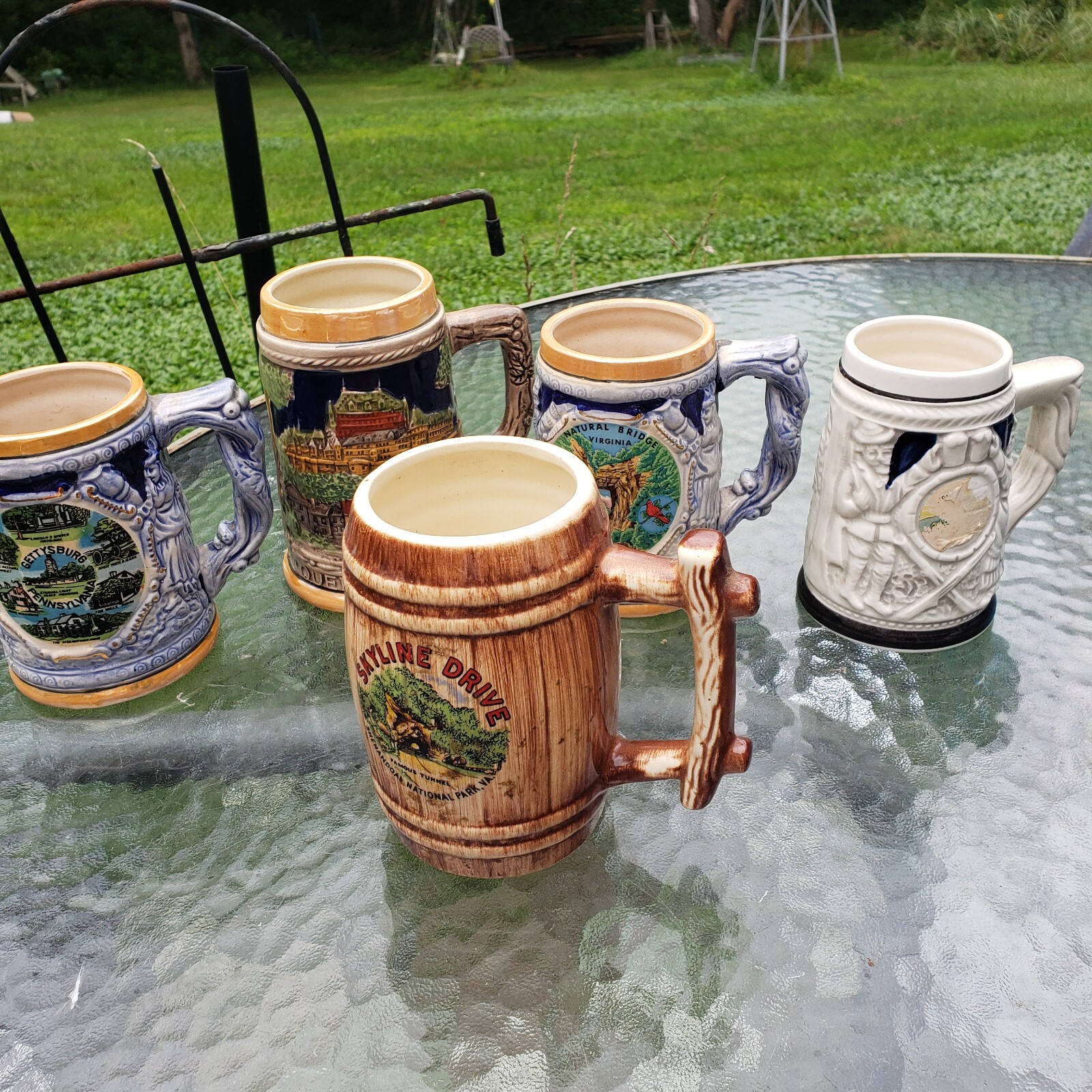 5 VINTAGE STEINS great shape variety of places | eBay