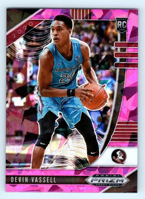 2020 Panini Prizm Draft Picks Pink Ice Devin Vassell Rookie RC #56 ...