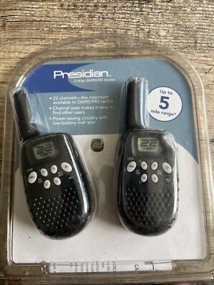 Presidian Radio Shack GMRS/FRS 210-1916 2 Way Radio Walkie Talkie 5 ...