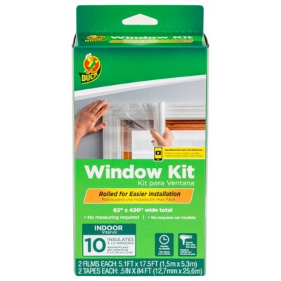 Duck #287406 Rolled Shrink Film Window Kit - Clear, 10 windows, 62 in ...