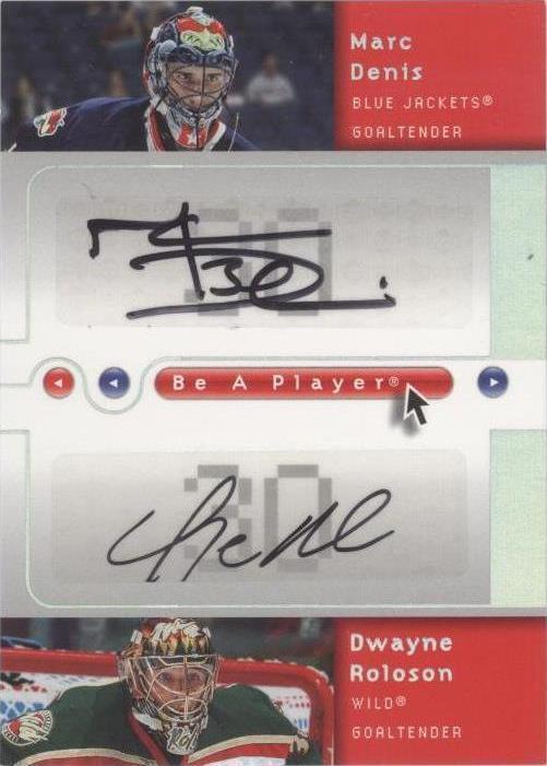 2005-06 Upper Deck Be a Player - Sp Signatures Duals Dwayne Roloson ...