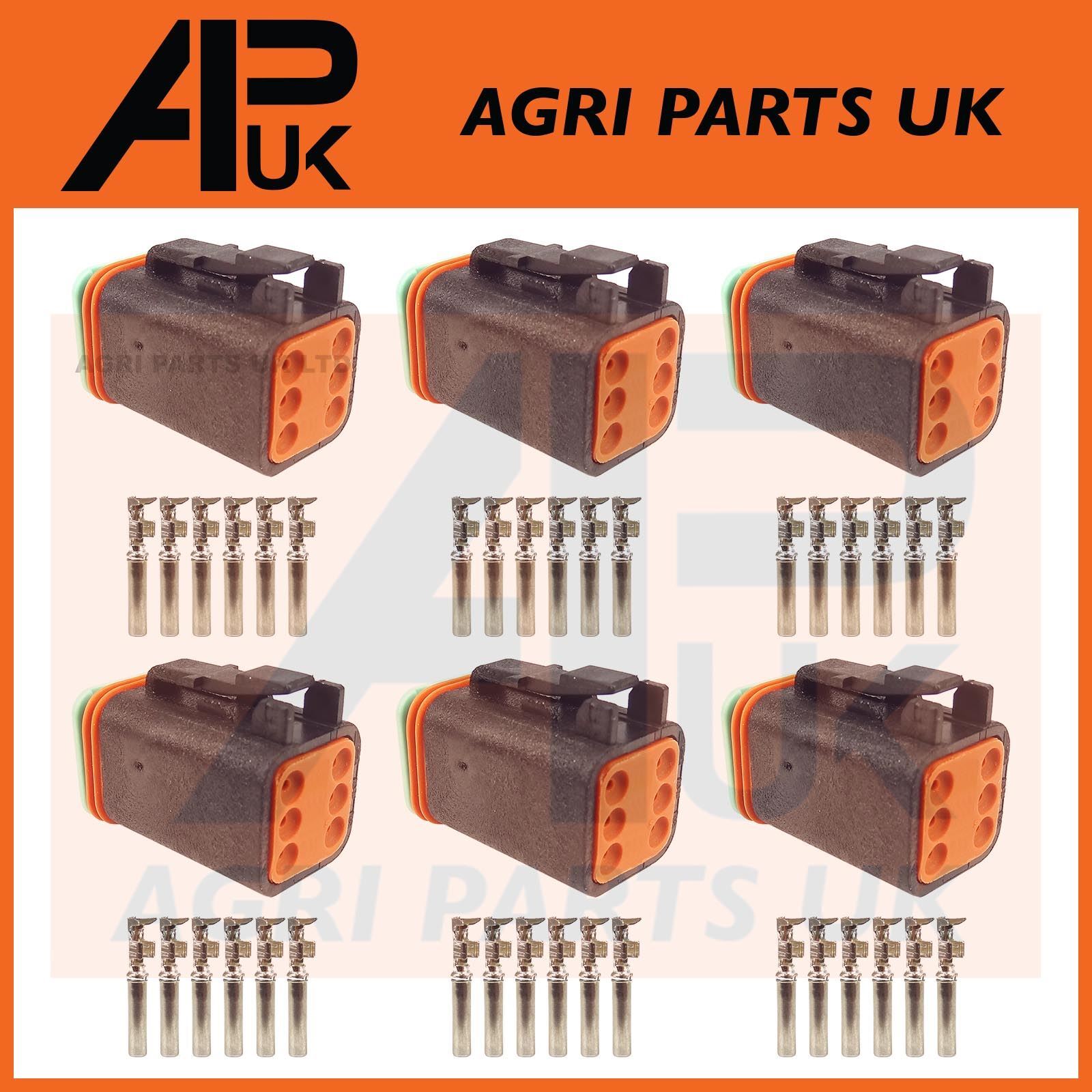 6x Deutsch W6S Wedgelock DT06-6S Male Headlight Headlamp 6 Pin Plug ...