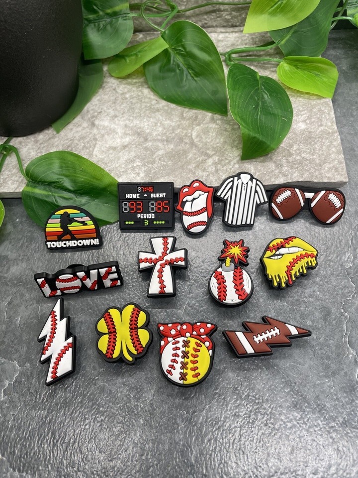 13 PC Cute Cartoon Sports Shoe Decoration Charms-Clogs Jigs Bubble ...