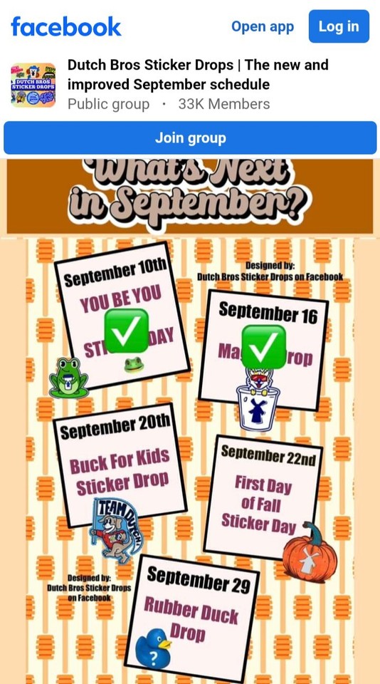DUTCH BROS Sticker Drop *September 22nd 2024* First Day If Fall Pumpkin ...