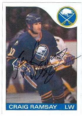 Craig Ramsay autographed Hockey Card (Buffalo Sabres) 1985 Topps #32 | eBay