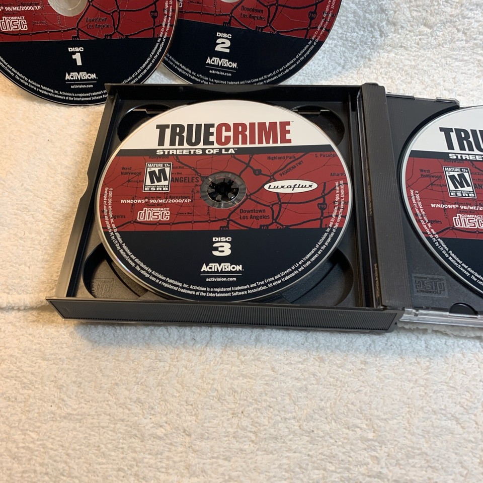TRUE CRIME STREETS OF LA PC CD-ROM COMPLETE 4-DISC SET 2004 ACTIVISION ...