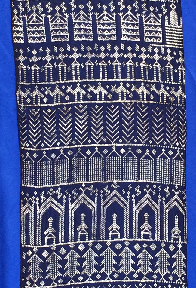 Vintage Assuit Shawl from Egypt - Black with Silver - Belly Dance ...