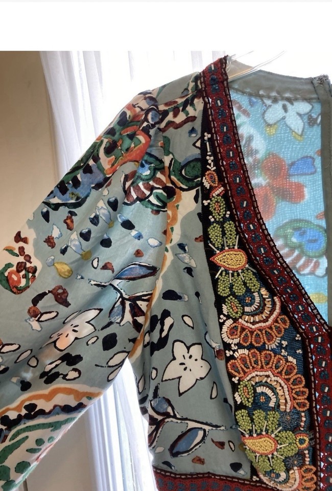 Anthropologie Akemi + Kin Karima Embroidered Mini Dress 12 | eBay