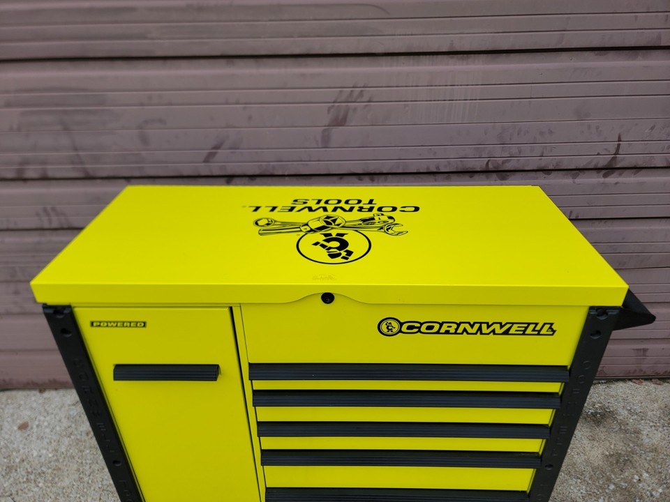 Cornwell Tools CTBF496KLY - 49" 6-Drawer XL Power Cart, Hi-Viz LOCAL ...