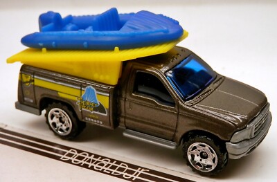 Matchbox 1999-04 Ford F250 Super Duty Pickup Truck Dk.Grey Raft Boat ...