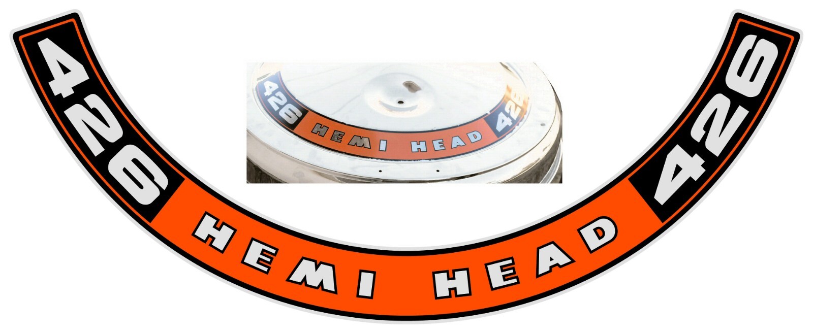 68 69 Mopar 426 HEMI Head Air Cleaner Decal BEST Available! Like NOS | eBay