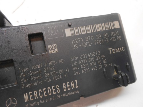Mercedes Trunk Release Control Module OEM A2218703995 / 2218703995 ...
