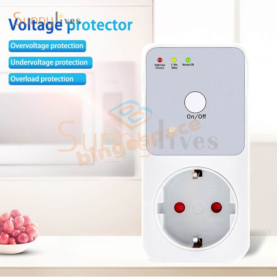 Automatic Voltage Protector AC 220V Power Surge Safe Protector Socket ...