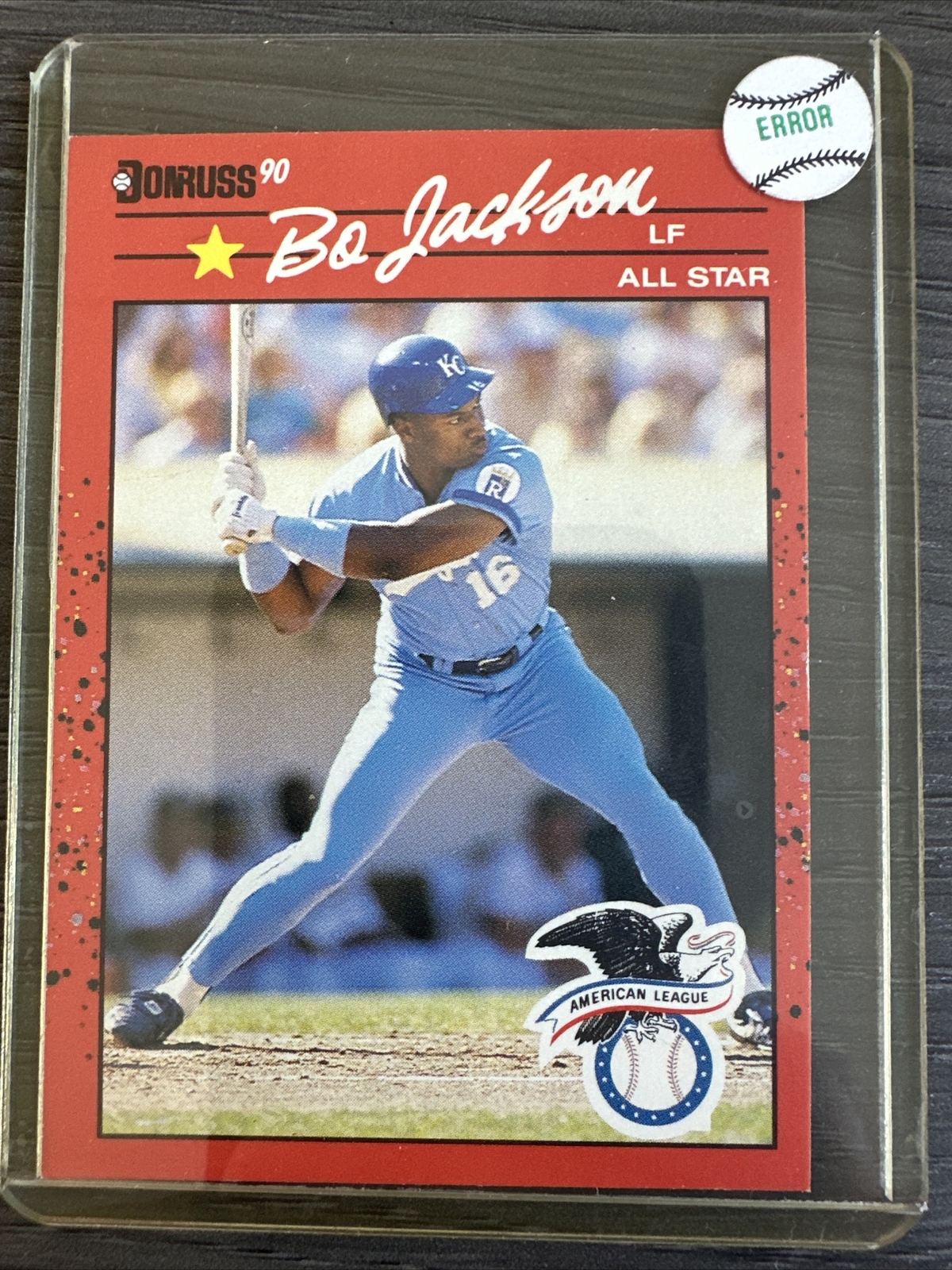 *RARE* Bo Jackson TRIPLE ERROR 1990 Donruss No TM-RMLP #650 Print ...