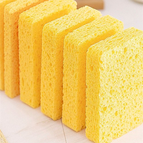 6X Eco-Friendly Natural wood pulp Kitchen Dish Washing Cleaning Sponge ...