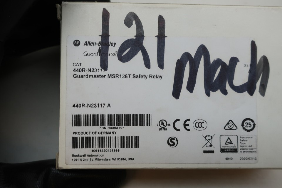 Allen Bradley 440R-N23117 Guardmaster Ser A Msr126t 24v-ac 24v-dc ...