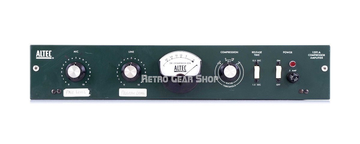 Altec 1591A Preamp Compressor Mic Pre Vintage Rare Serviced Altec 1591A Preamp Compressor Mic Pre Vintage Rare Serviced