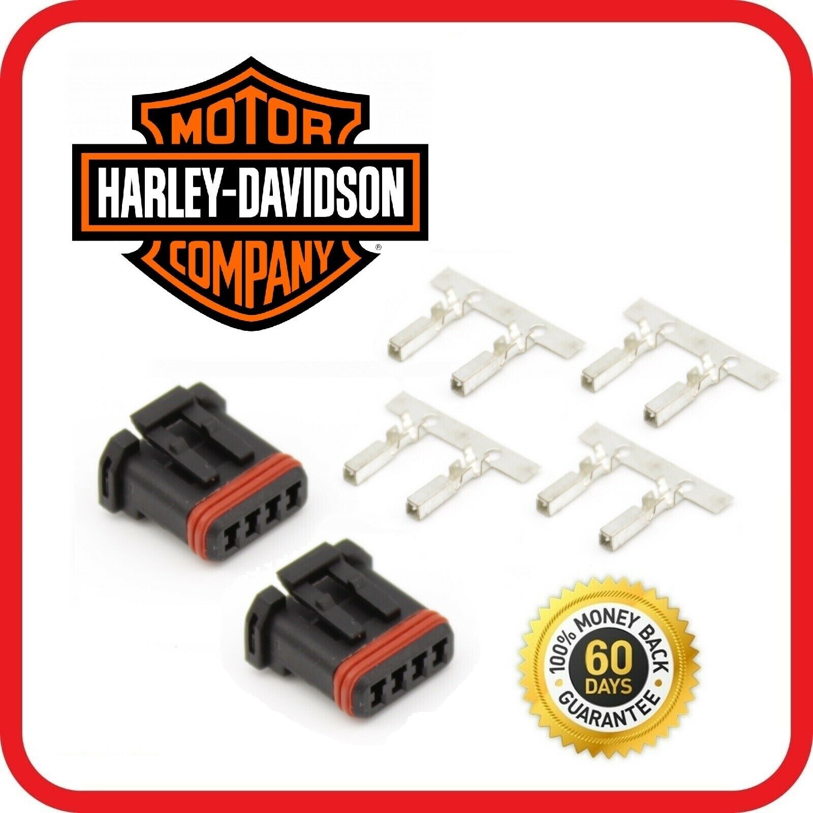 Harley Davidson 72908-11 OEM Jae Mx1900 4 Wire Male Connector Handlebar ...